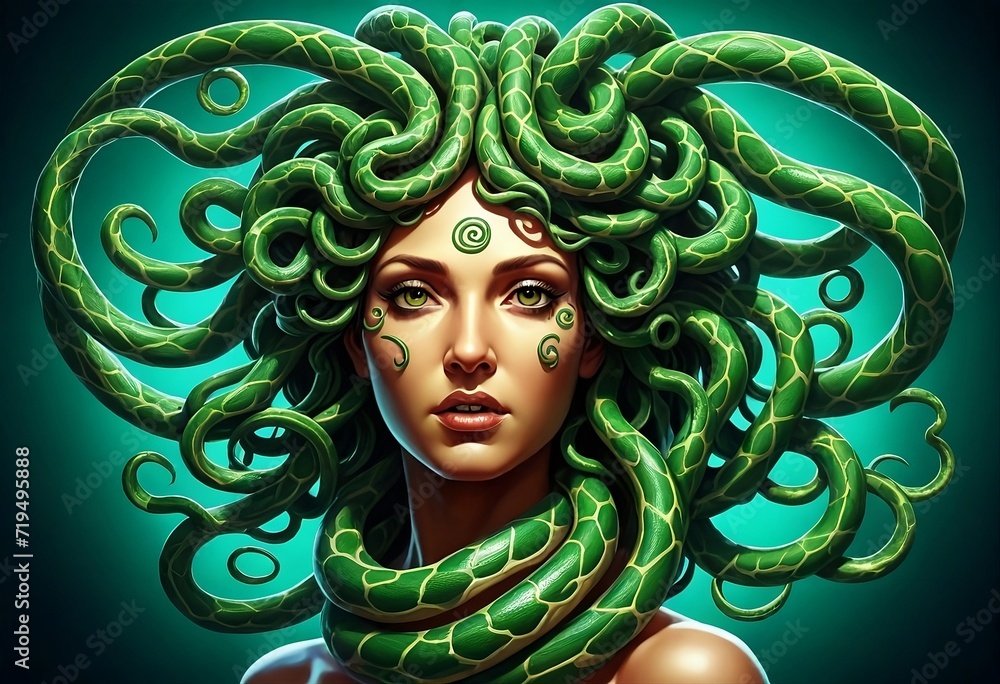 Medusa. Greece’s most wanted gorgeous female, mysterious green greek ...