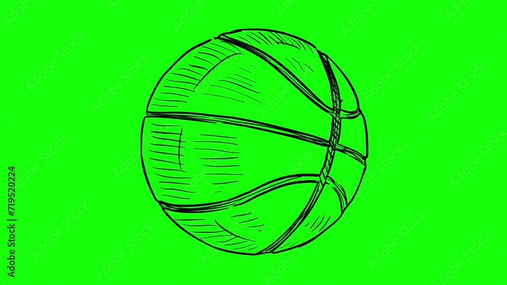 Basketball ball on green screen, chroma key, Basketball ball on ...