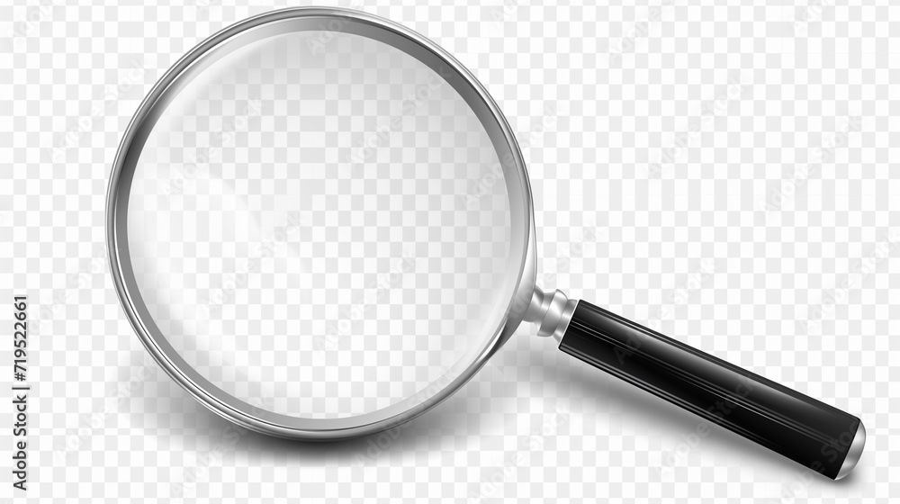 Magnifying Glass on transparent background,Realistic Magnifying glass ...