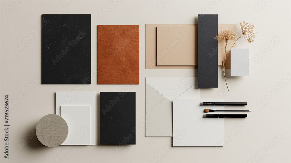 Paper Moodboard Mockup,Photo Frame Collage Moodboard Mockup,Vector ...