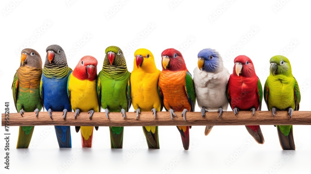 "Feathered Harmony: Australian parrots in a vibrant array of colors ...