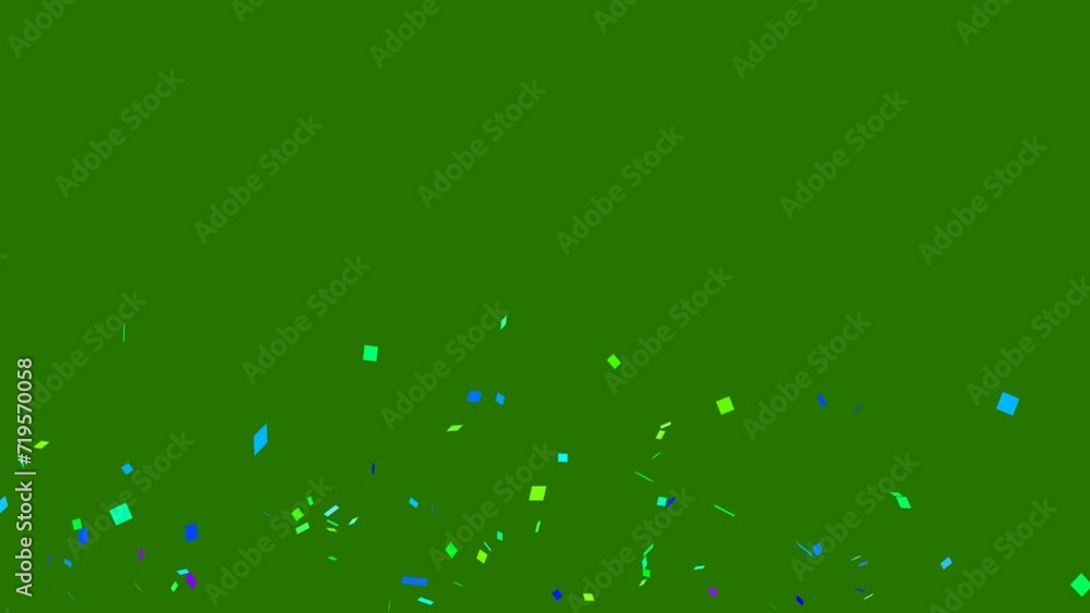 Vidéo Stock Multicolor Confetti Explosion festive overlay animation ...