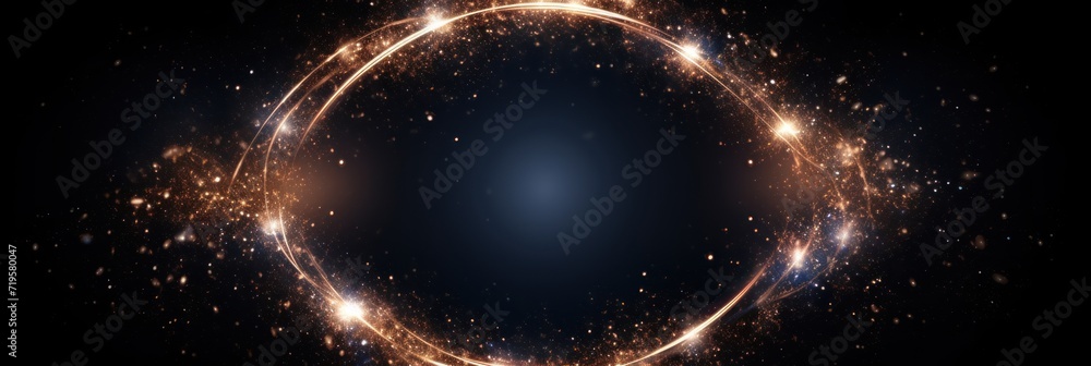 Indigo luminescence glitter circle of light shine sparkles and rose ...