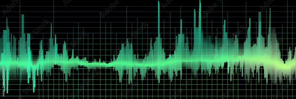 Detailed Representation of a Continuous EKG Heart Rhythm Trace Stock ...