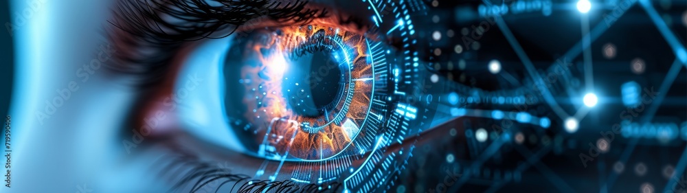 Human Eyes with Advanced Machines, Depicting Human Augmentation and the ...