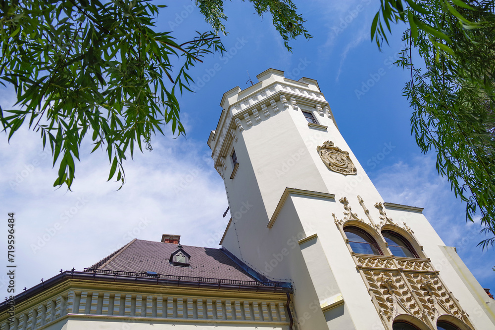 Károlyi castle in Carei, Romania. Built originally as a fortress around ...