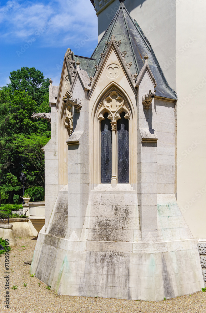 Károlyi castle in Carei, Romania. Built originally as a fortress around ...