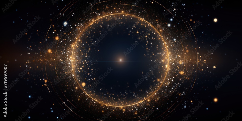 Indigo luminescence glitter circle of light shine sparkles and rose ...