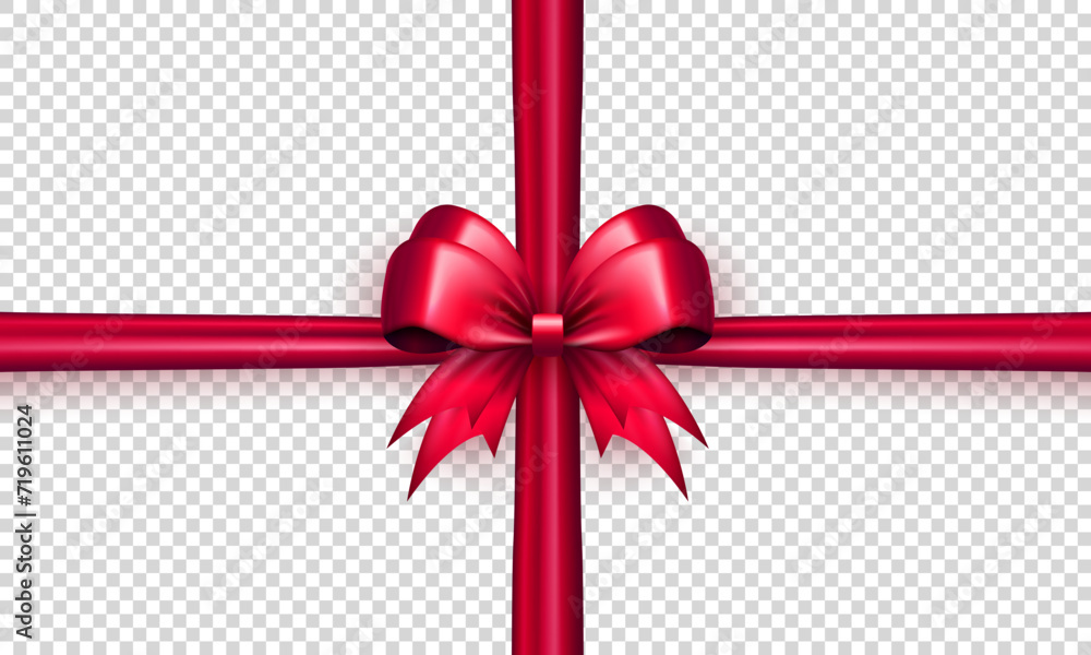 Vecteur Stock Realistic 3d cute pink bow with horizontal and vertical ...