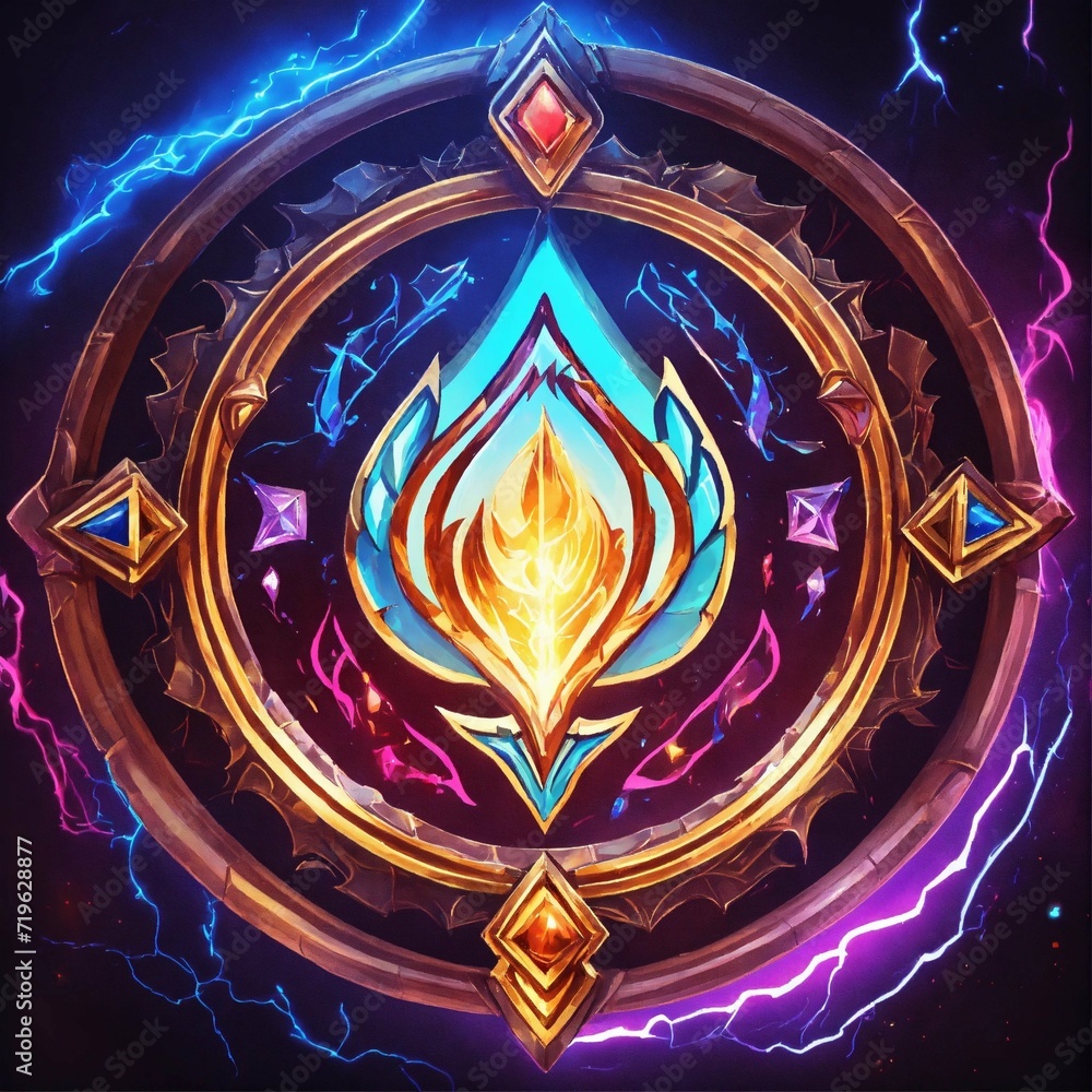 Ilustração do Stock: A single full scale colorful image of a magic ...