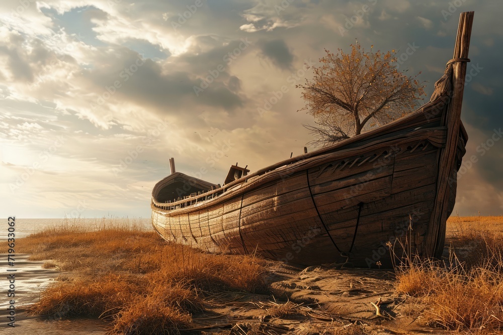 Noah’s Ark, the vessel from the Genesis flood narrative by which God ...