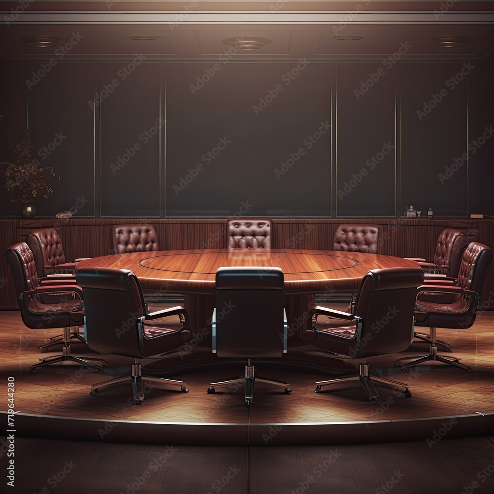 Professional Business Meeting Table: A Realistic Style Setting for ...