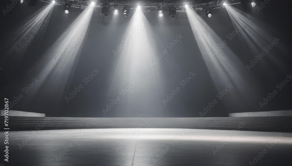 Artistic performances stage light background with spotlight illuminated ...