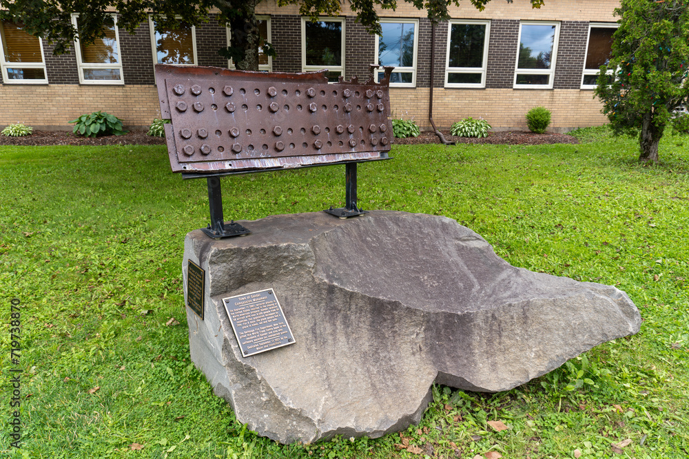 Gander, Newfoundland, Canada: Compassion Monument. A piece of steel ...