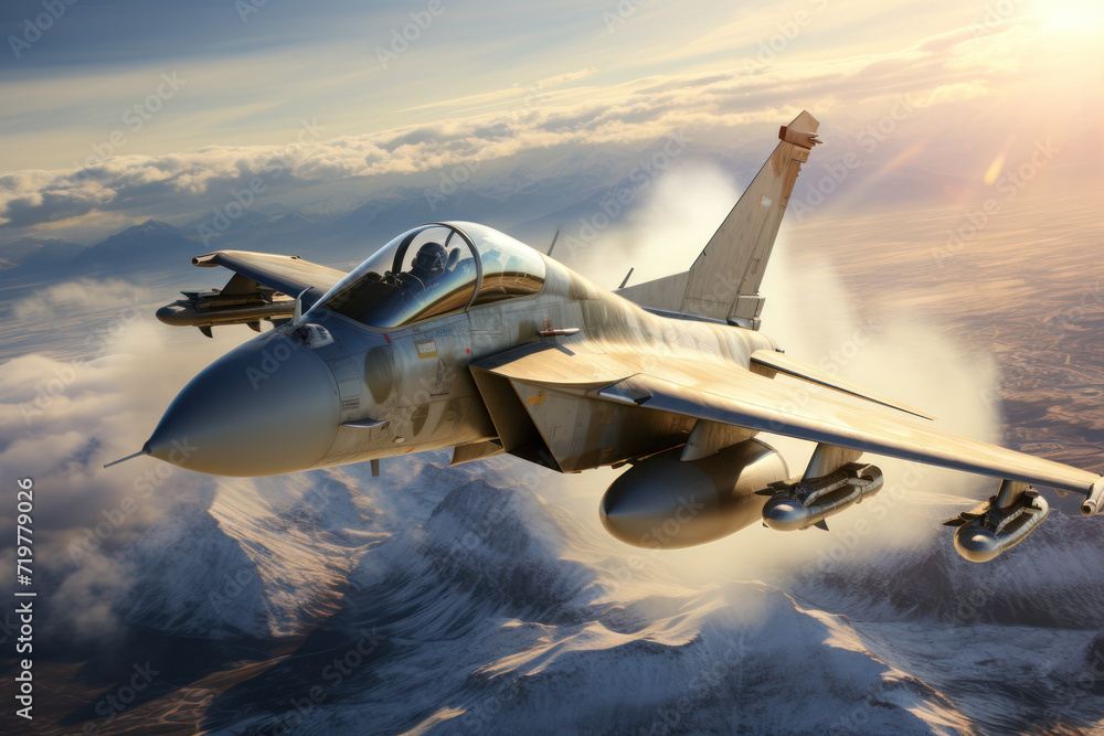 A rocket breaking through the atmosphere, signifying the propulsion and ...