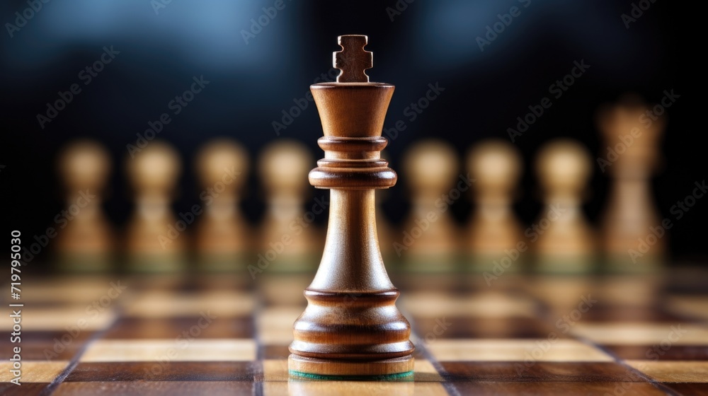 Macro image of a chess board, symbolizing the strategic thought process ...