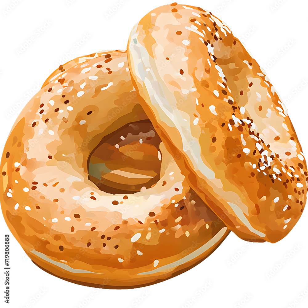 bagel clipart transparent background Stock Illustration | Adobe Stock