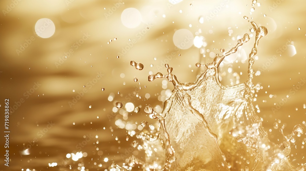 Blur Defocus Image of Water hit wall ground, explode into drop droplet ...