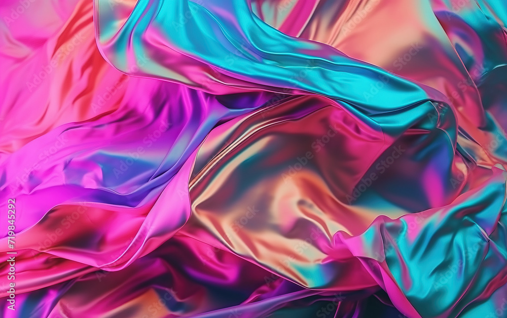 Colorful metallic foil background,created with Generative AI tecnology ...