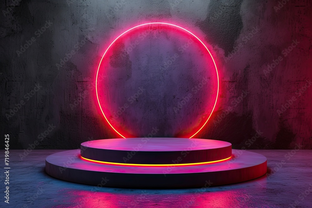 podium with gaming background, mockup display stand for product ...