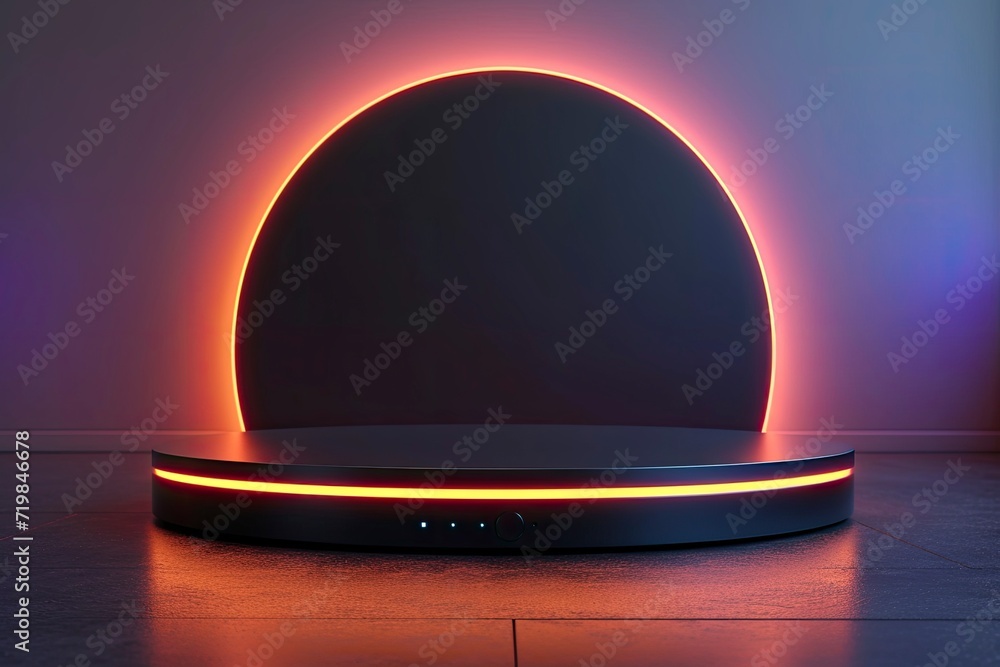 podium with gaming background, mockup display stand for product ...