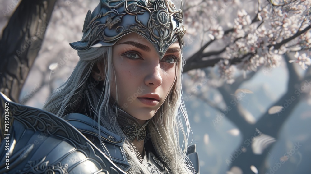 Digital fantasy art in 4k resolution of a beautiful elven female ...
