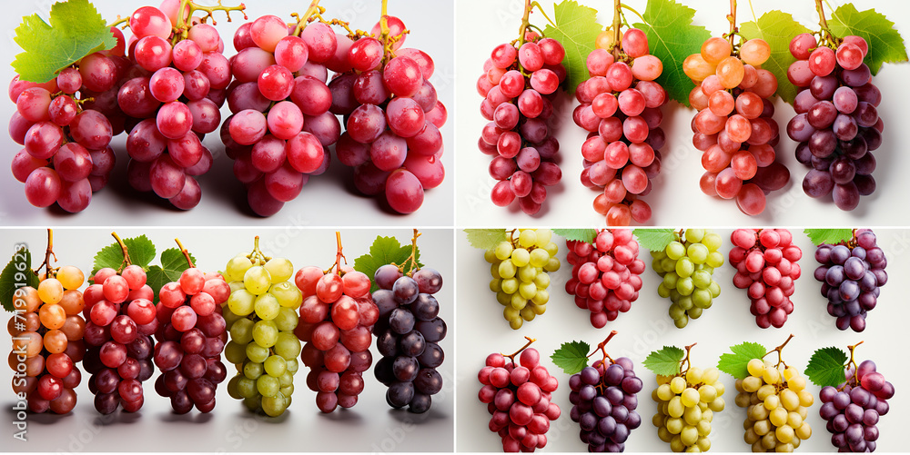 Fresh and juicy grapes on a transparent background. Ideal for use in ...