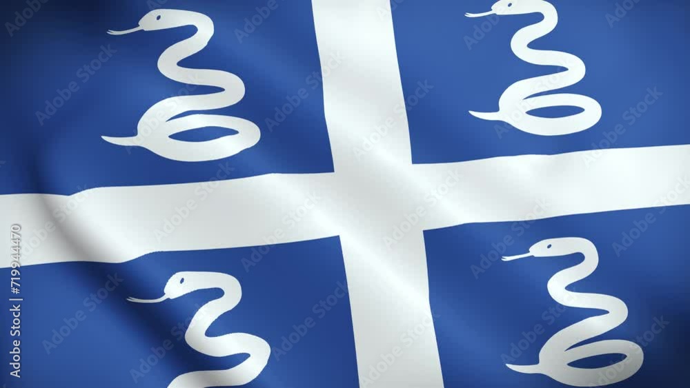 Martinique Flag video waving in wind. Martinique Flag Wave Loop waving ...