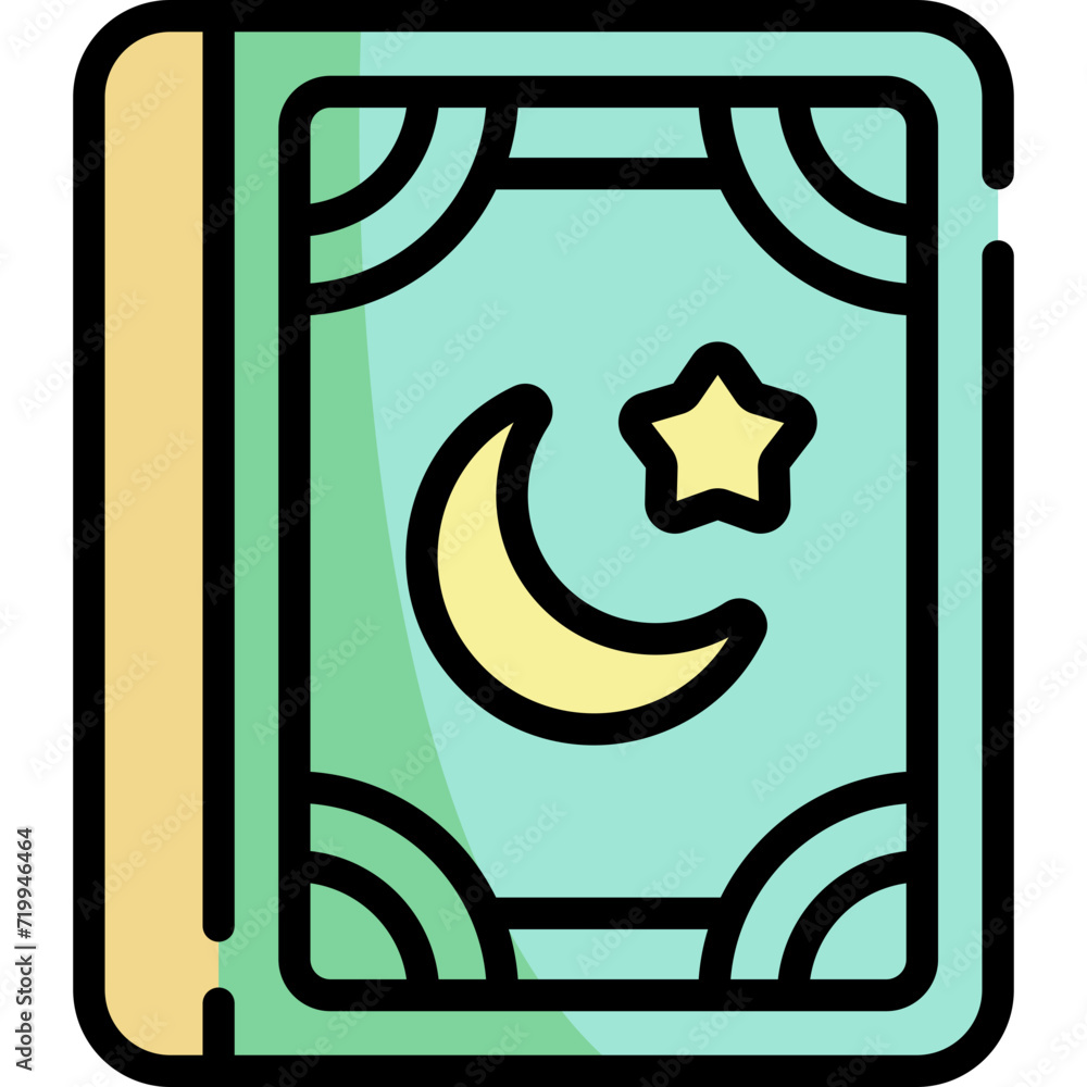 Quran Icon, Holy Book, Islamic Scripture, Quran Illustration, Religious ...