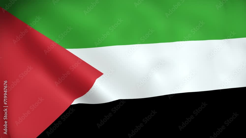 4K National Animated Sign of Palestinian territories, Animated ...