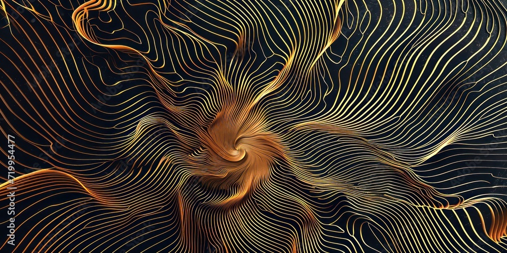 Swirl fluid pattern emerges, with a central angle gracefully rippling ...