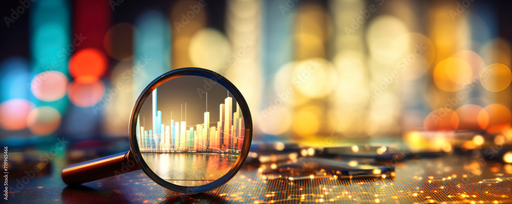 Magnifying Glass on Map, Exploring Locations and Market Opportunities ...