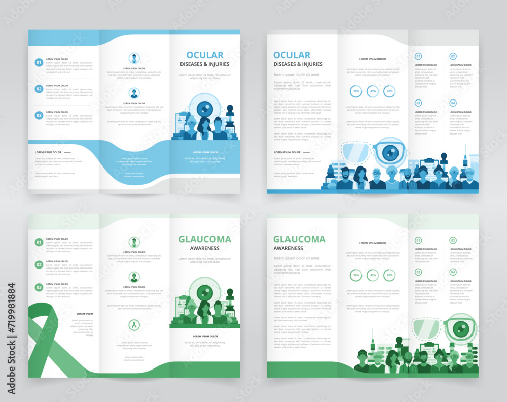 Trifold brochure, pamphlet or triptych leaflet templates ideal for ...