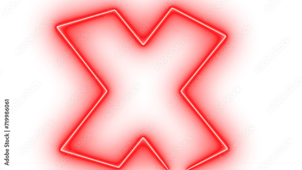 Red X PNG, Red X PNG transparent images, Glowing red neon light X ...