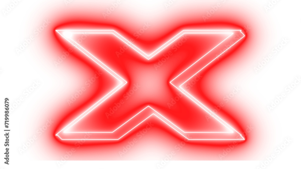 Red X PNG, Red X PNG transparent images, Glowing red neon light X ...