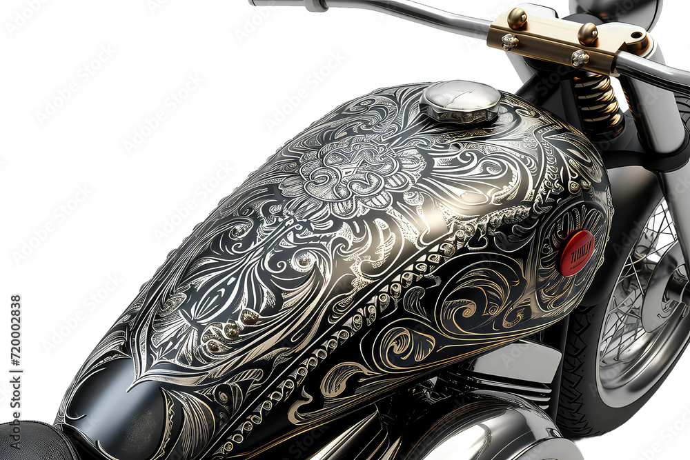 Custom Motorcycle Fuel Tank on Transparent Background, PNG, Generative ...