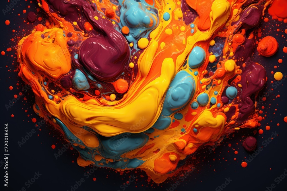 Blob Shape Acidic Background, Blob shape organic style acidic ...