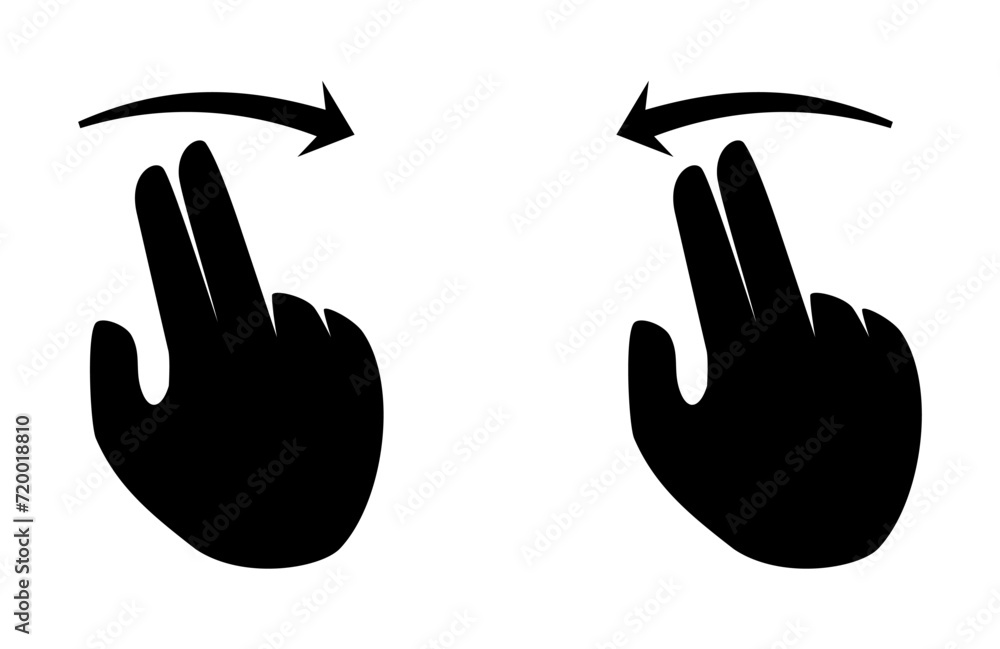 swipe left right finger gesture Stock Vector | Adobe Stock