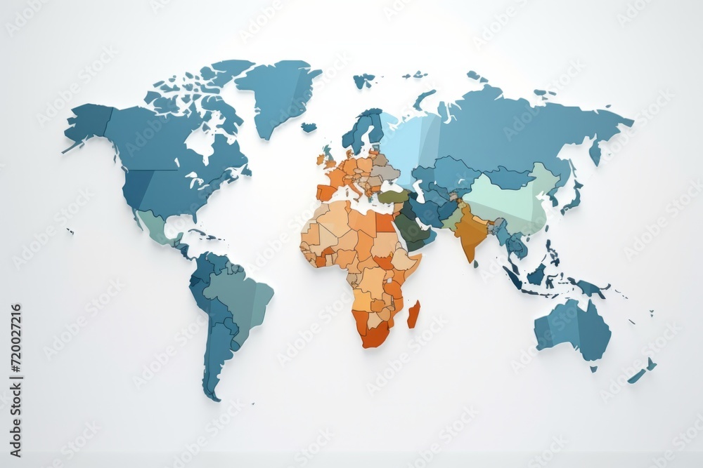 World Map Infographic, Highlighting Population Density and Urban Areas ...