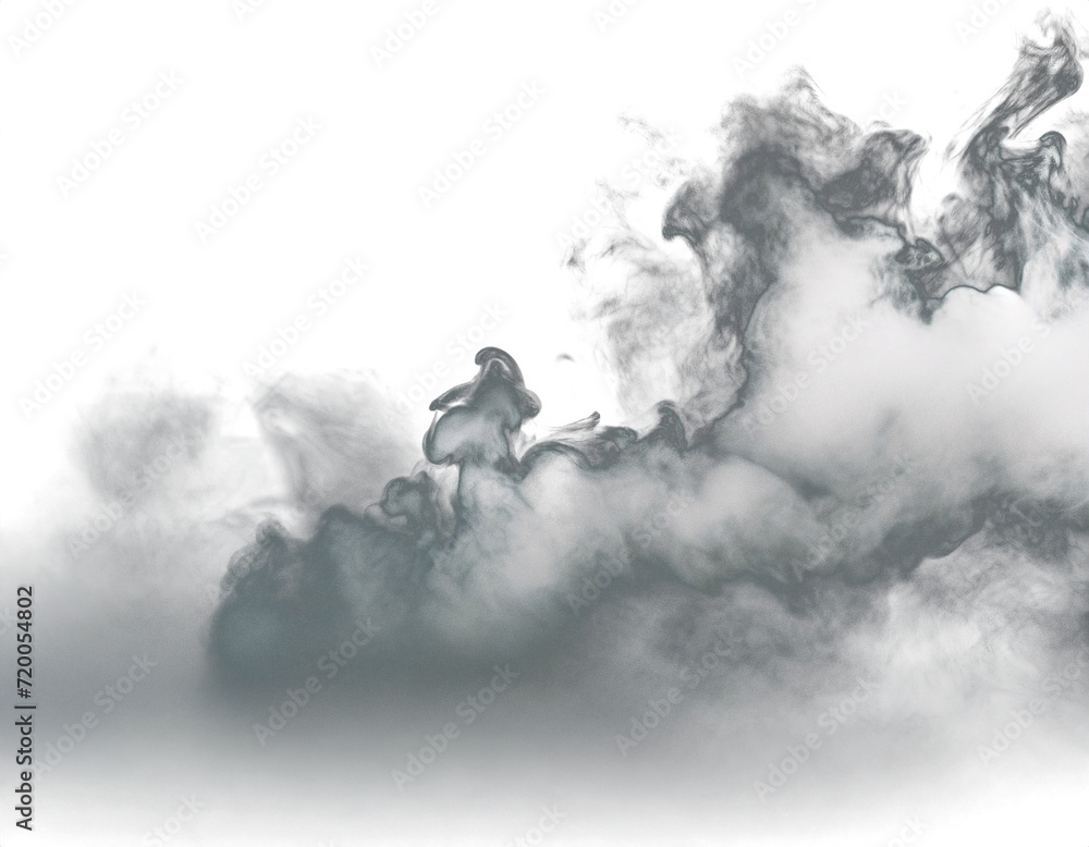 Realistic fog effect on transparent background, enhancing atmosphere ...