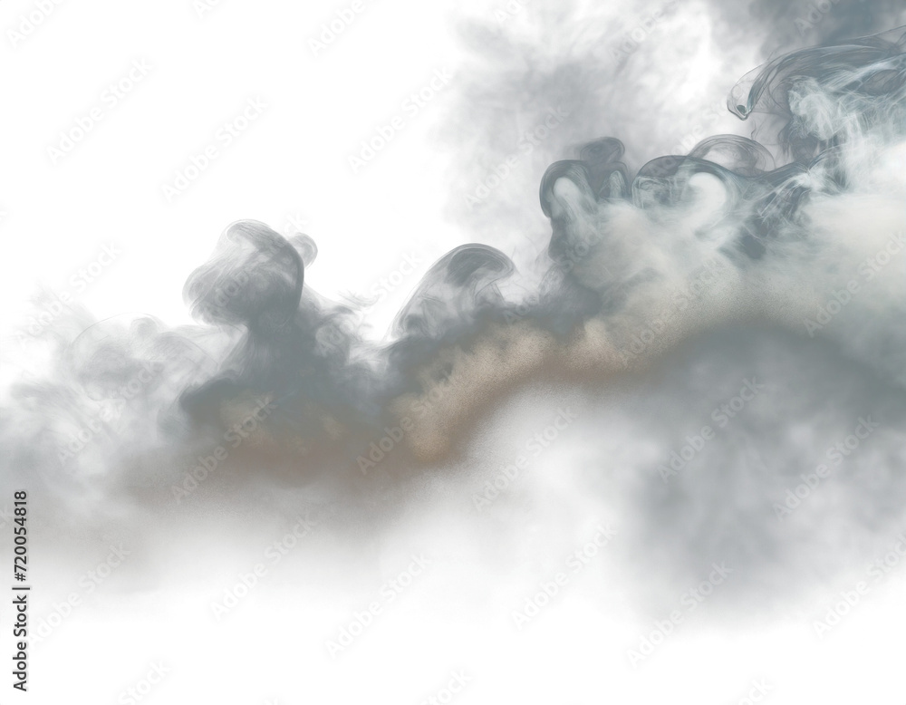 Realistic fog effect on transparent background, enhancing atmosphere ...