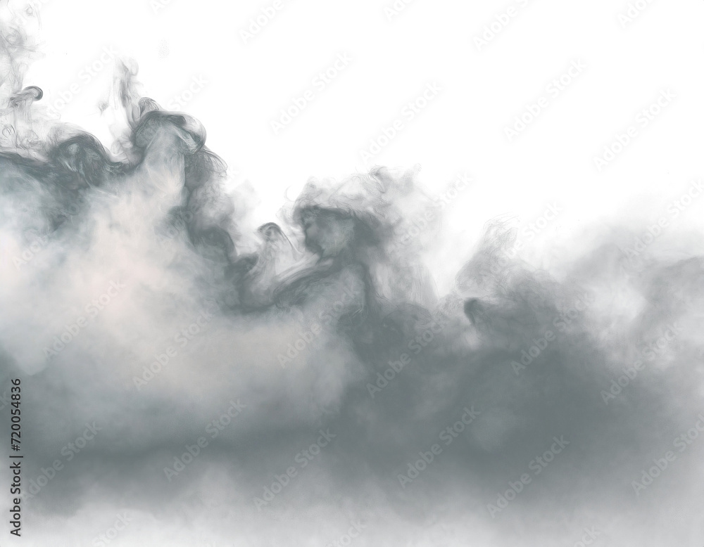 Realistic fog effect on transparent background, enhancing atmosphere ...
