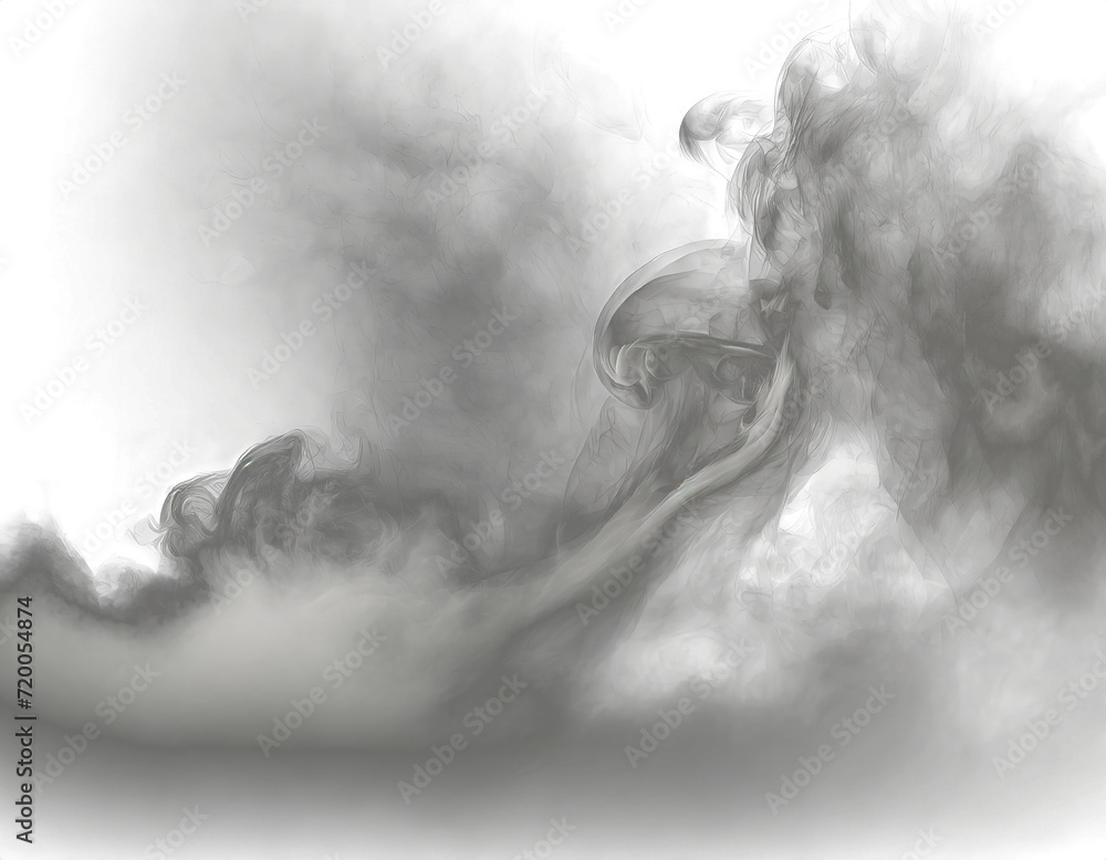 Realistic fog effect on transparent background, enhancing atmosphere ...