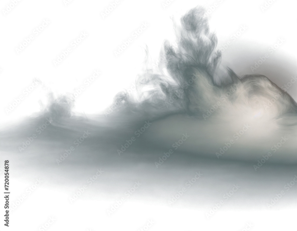 Realistic fog effect on transparent background, enhancing atmosphere ...