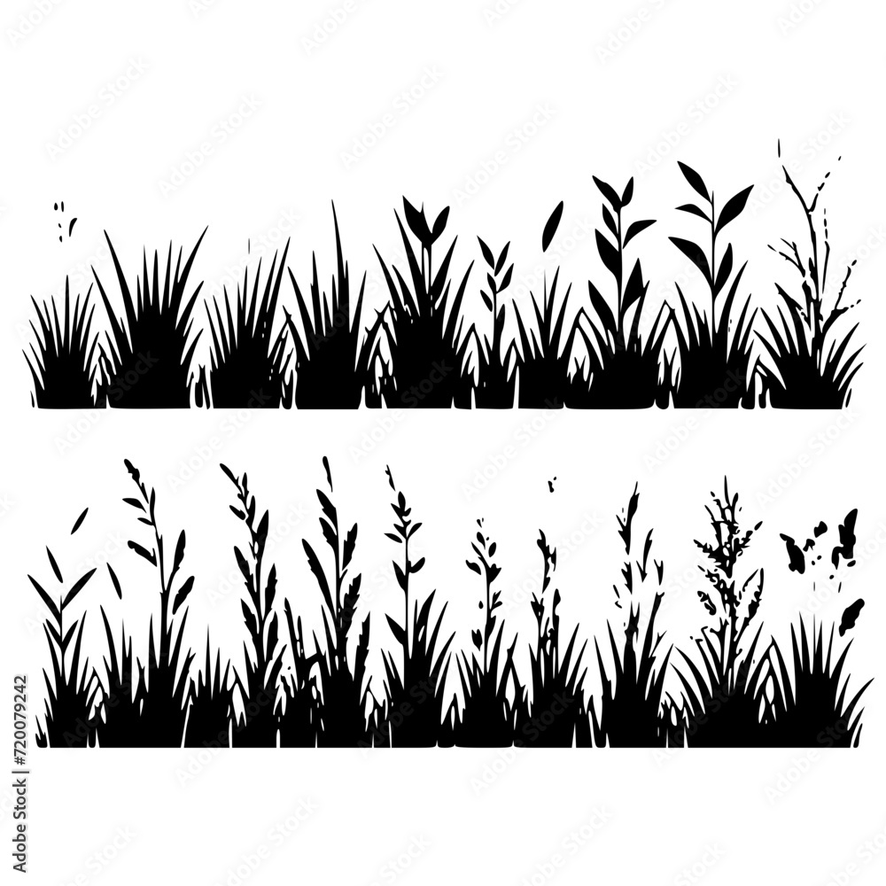 Grass Svg Grass Bundle Svg Grass Cricut Grass Clipart Grass Vector Grass Silhouette Wild
