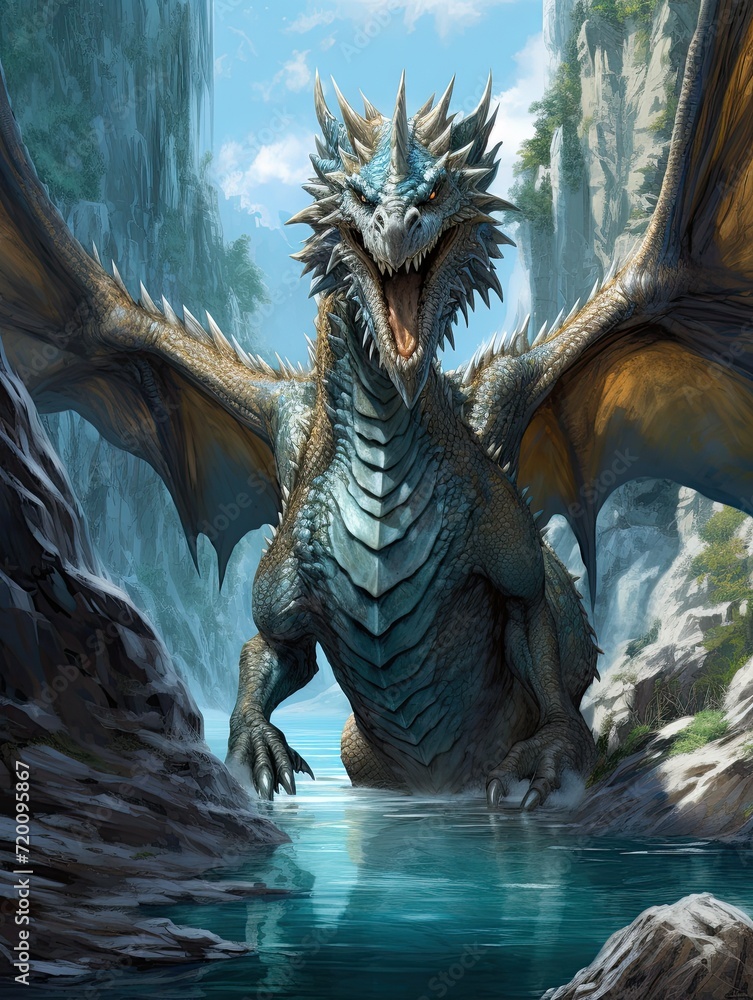 Fantasy Dragon Illustrations: Stream and Brook Art With Freshwater ...