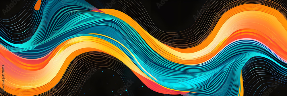 Vibrant rainbow, orange blue teal white psychedelic grainy gradient ...