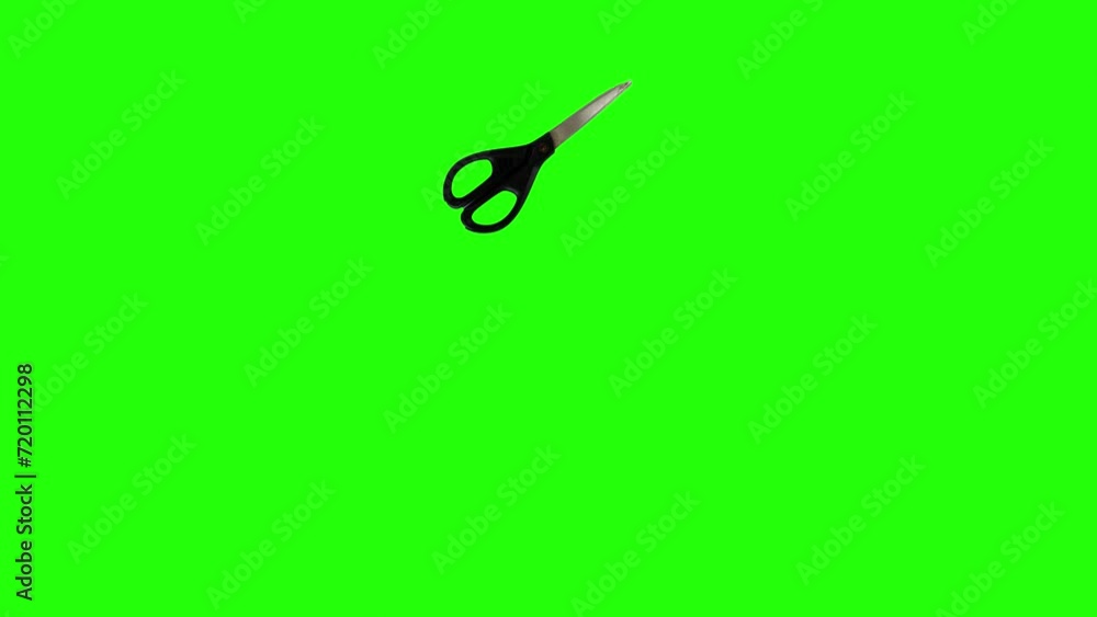 Animated Scissor cutting and moving on the green screen chroma key ...