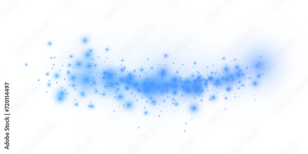 Magic blue wind picture with festive theme isolated on a transparent ...