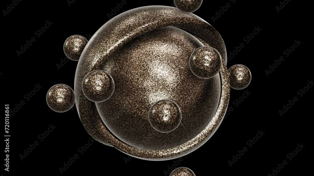 Realistic looping 3D animation of the spinning big powder coated metal ...